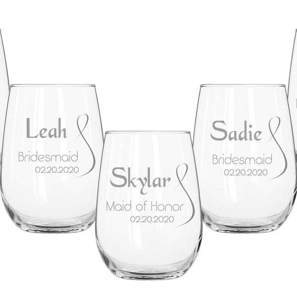 Etched Wine Glasses Etsy