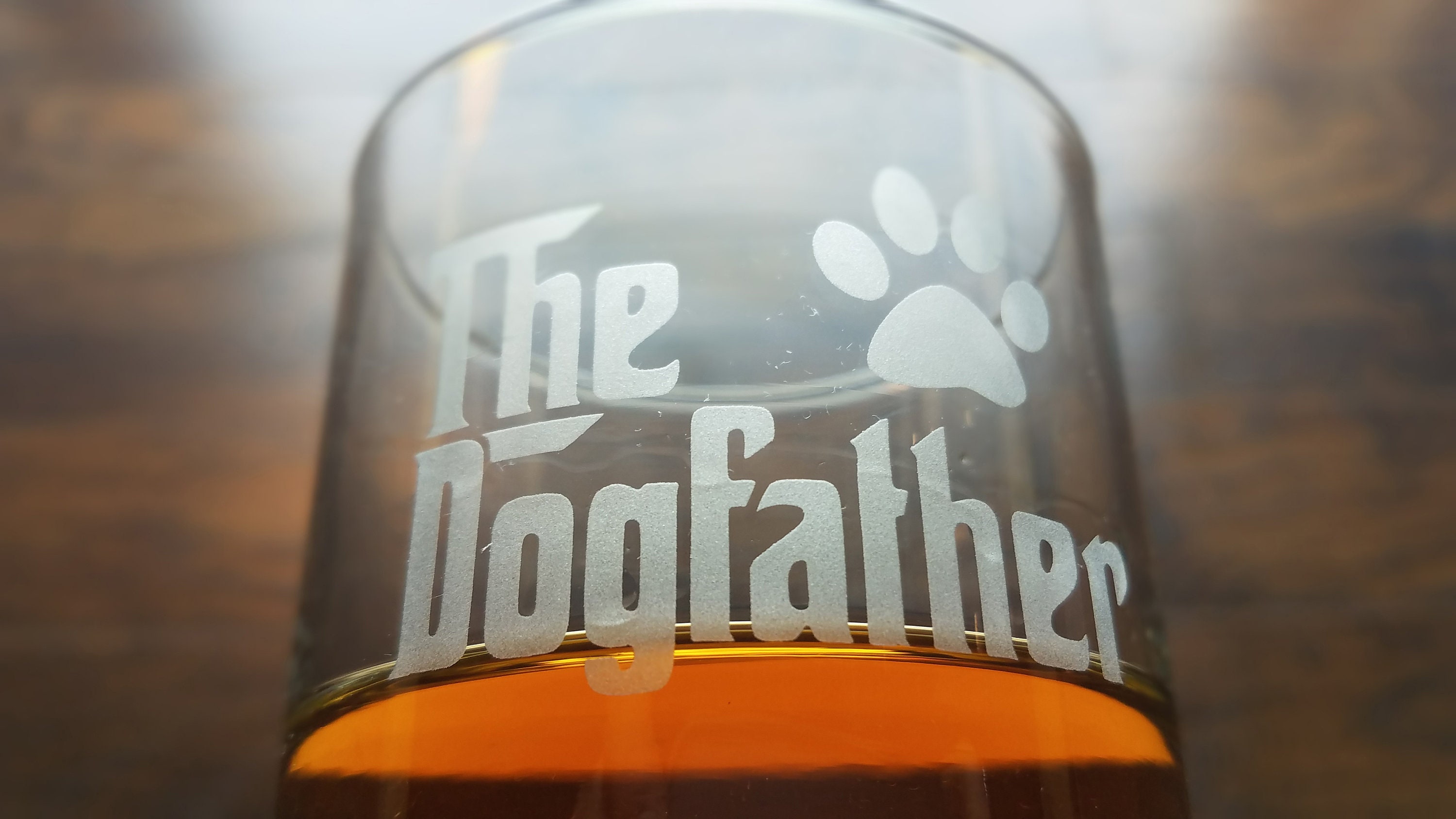 The Dogfather Whiskey Glass Custom Engraved Bourbon Glass - Etsy Australia