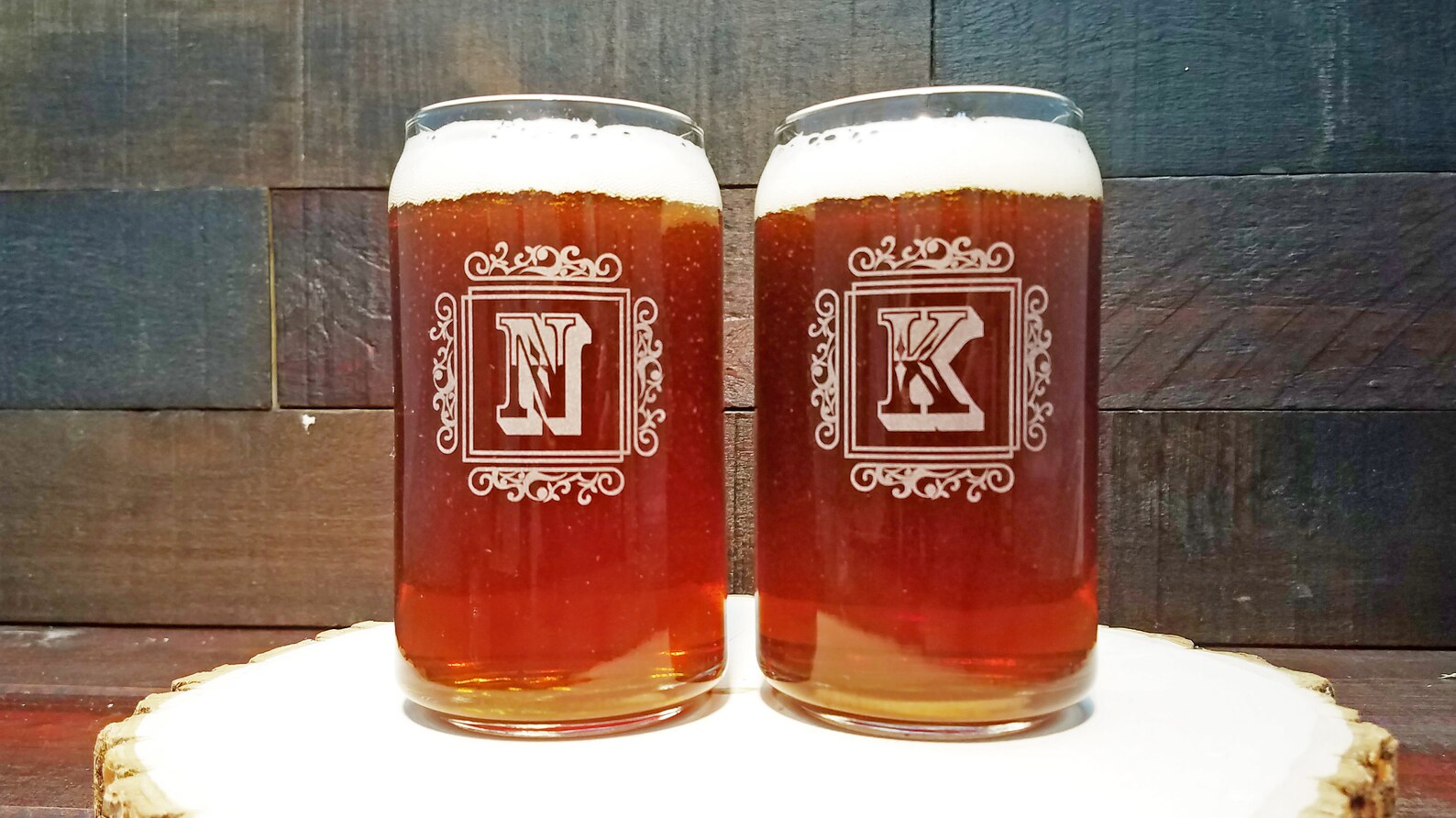 Monogrammed Beer Can Glasses, Personalized Can Glasses, Monogram Beer ...