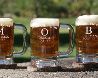 Custom Etched Glass Beer Mugs - Etsy
