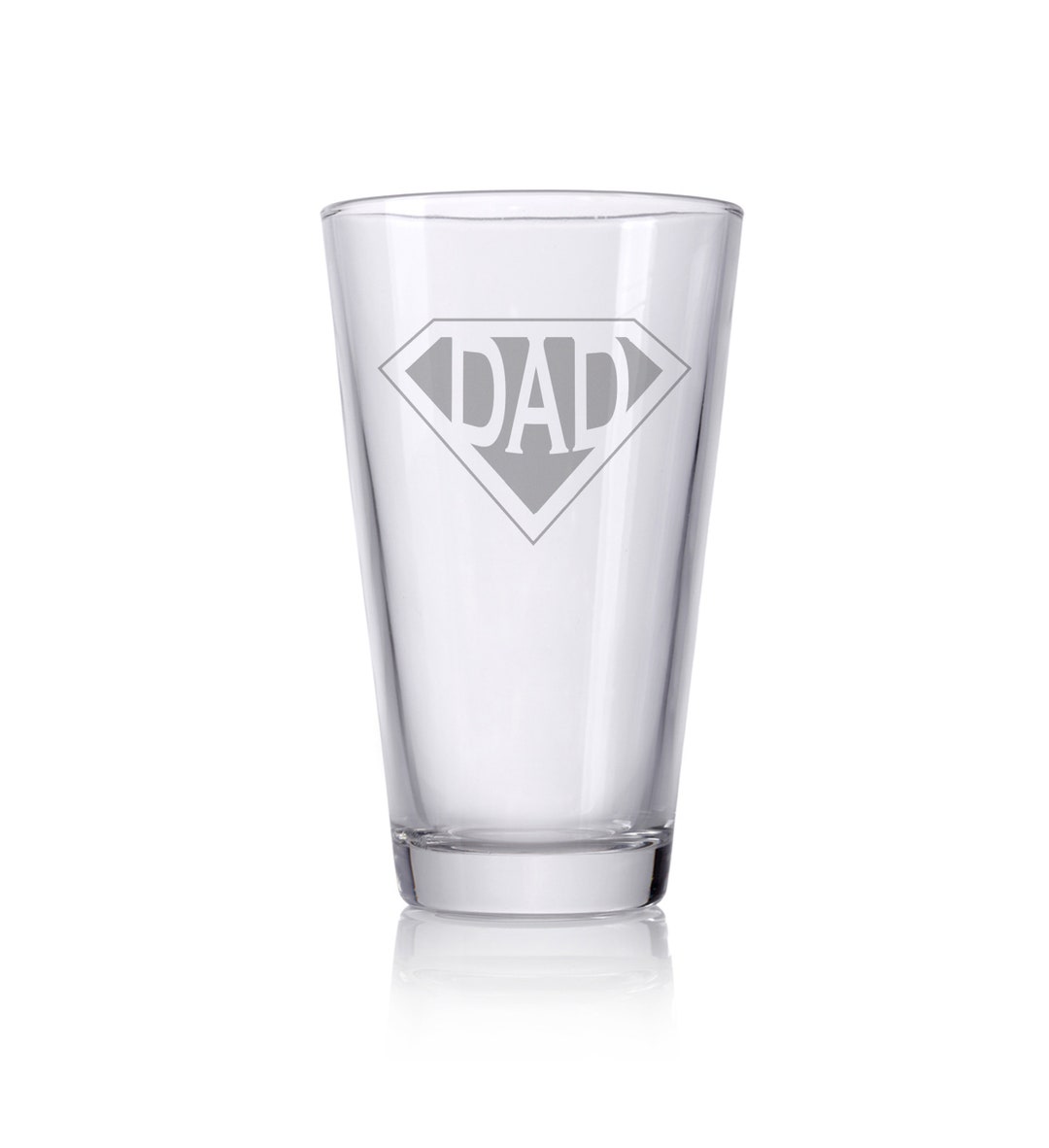 Super Dad Drinking Glass, Custom Engraved Pint Glass, Personalized Gift ...