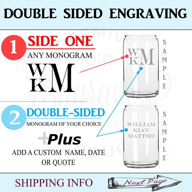 Monogrammed Beer Can Glasses, Personalized Can Glasses, Monogram Beer ...