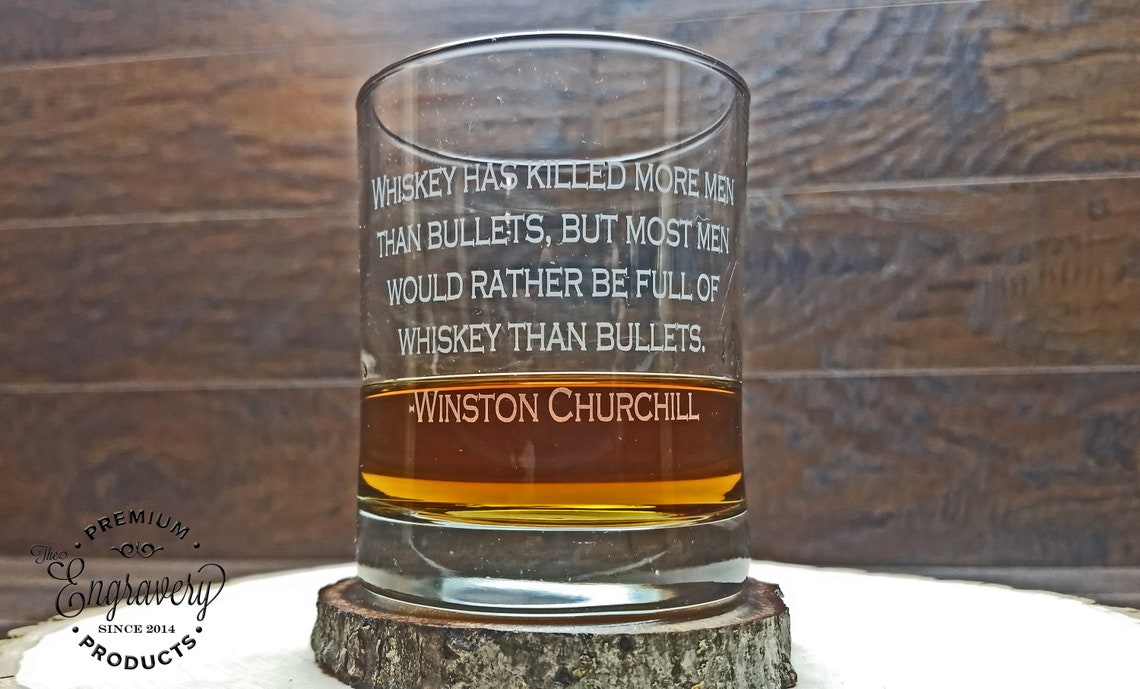 Winston Churchill Whiskey, Winston Churchill Quote, Custom Engraved ...