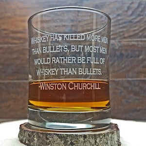 Winston Churchill Whiskey, Winston Churchill Quote, Custom Engraved ...