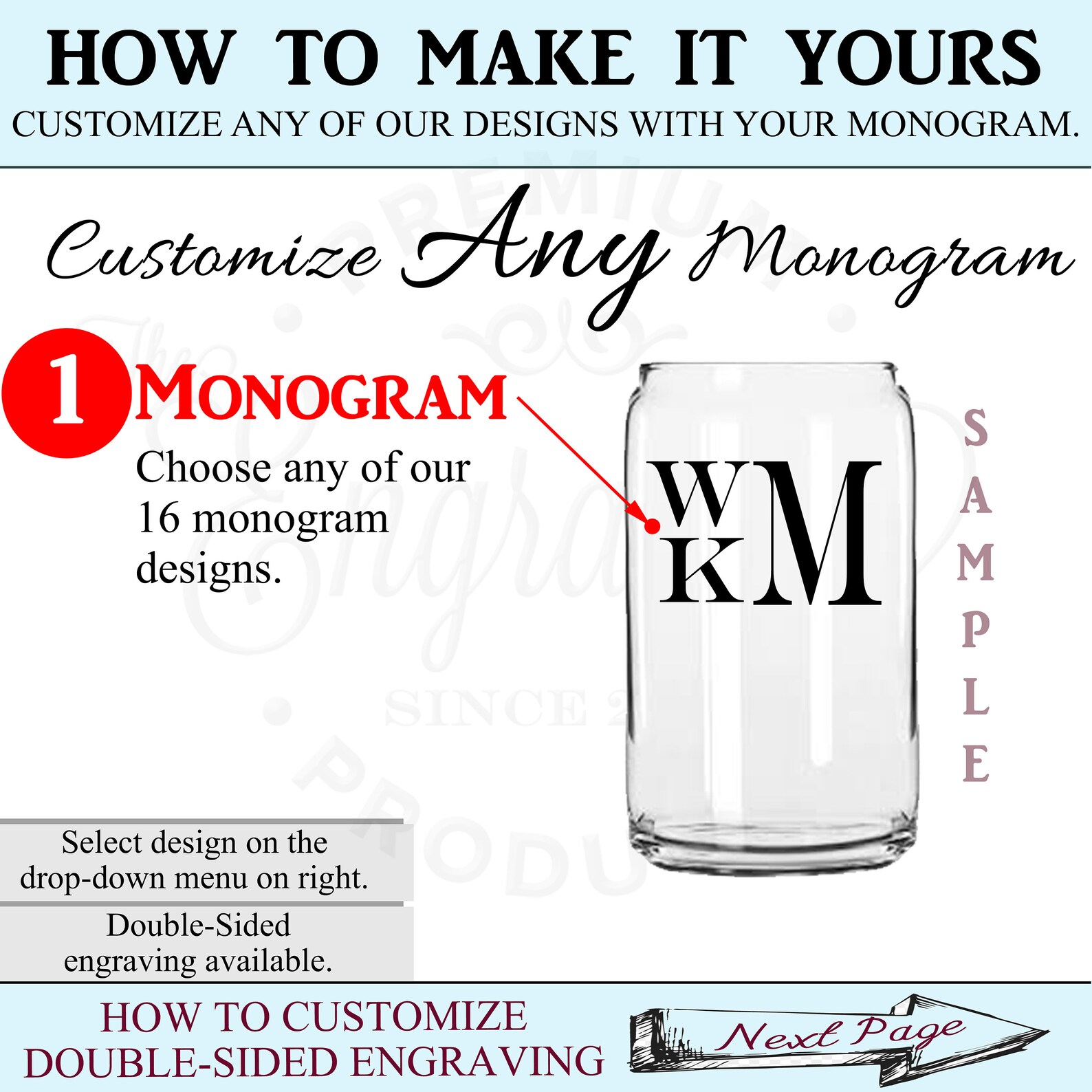 Monogrammed Beer Can Glasses Personalized Can Glasses Etsy