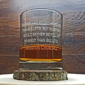 Winston Churchill Whiskey, Winston Churchill Quote, Custom Engraved ...