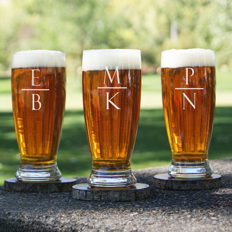 Monogrammed Glasses - Etsy