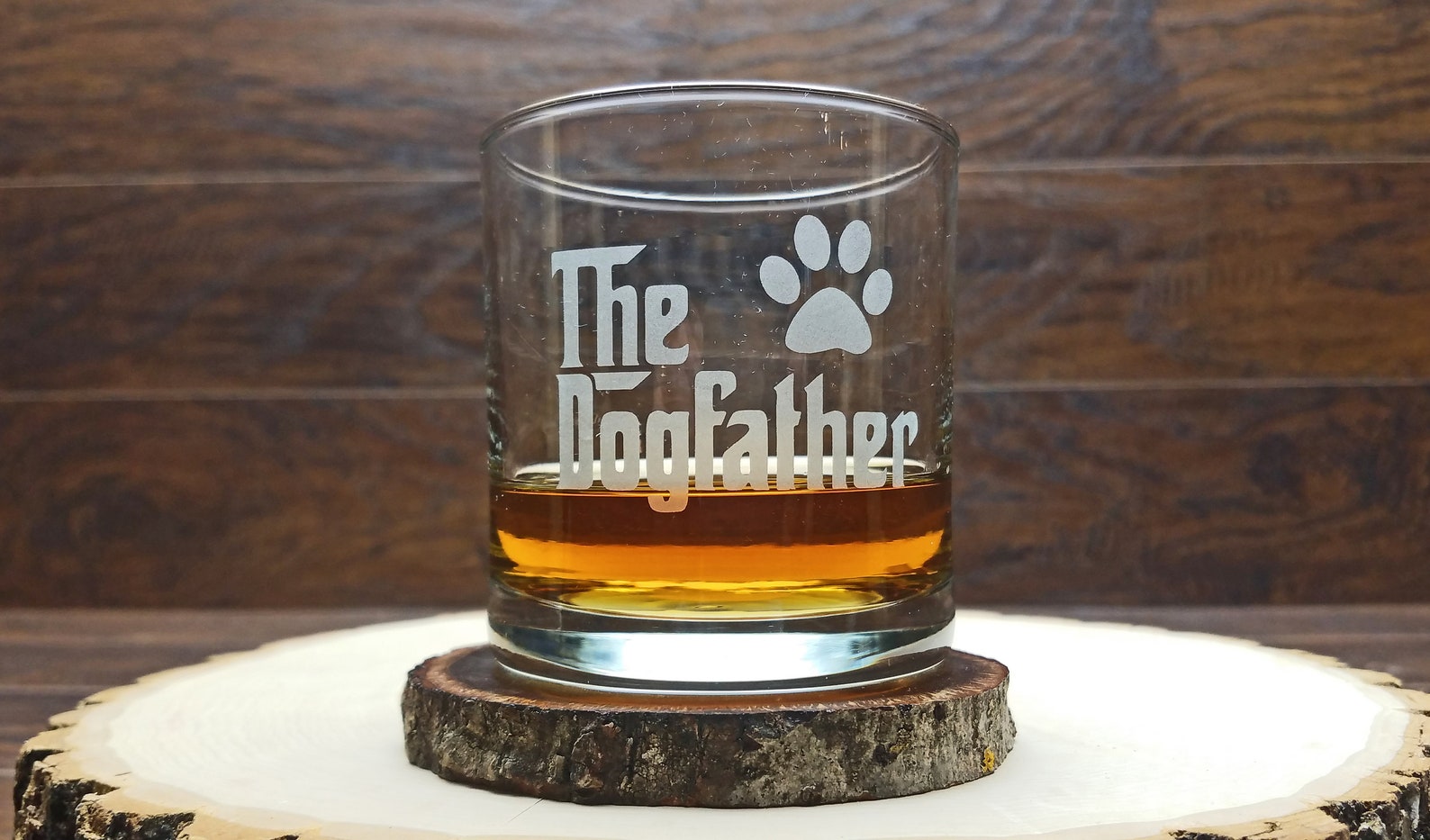 The Dogfather Whiskey Glass Custom Engraved Bourbon Glass - Etsy