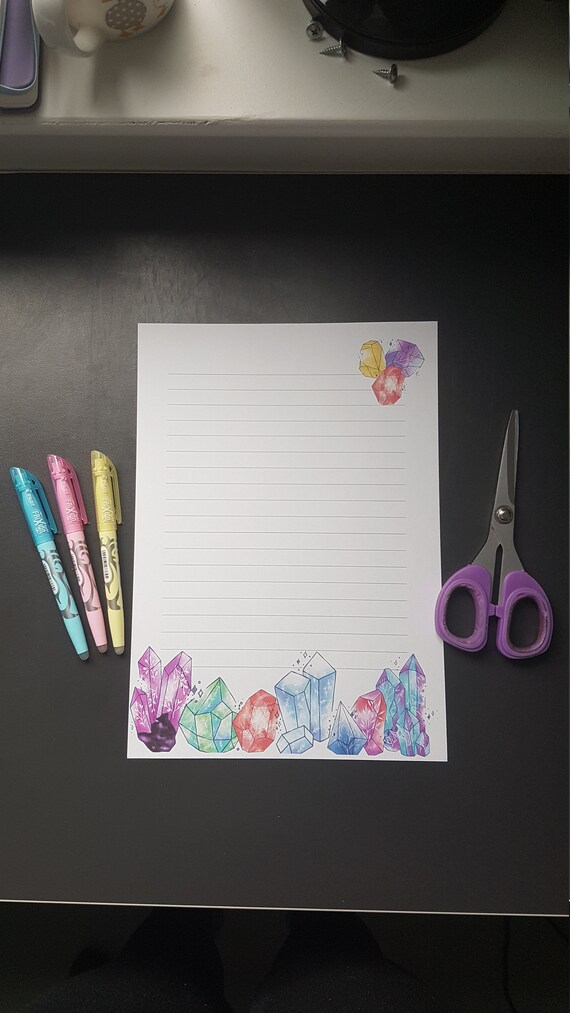 Crystal Writing Paper Digital Download Printable | Etsy