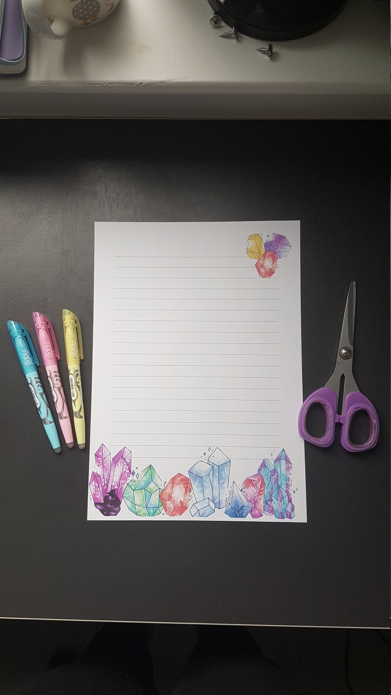 Crystal Writing Paper Digital Download Printable - Etsy