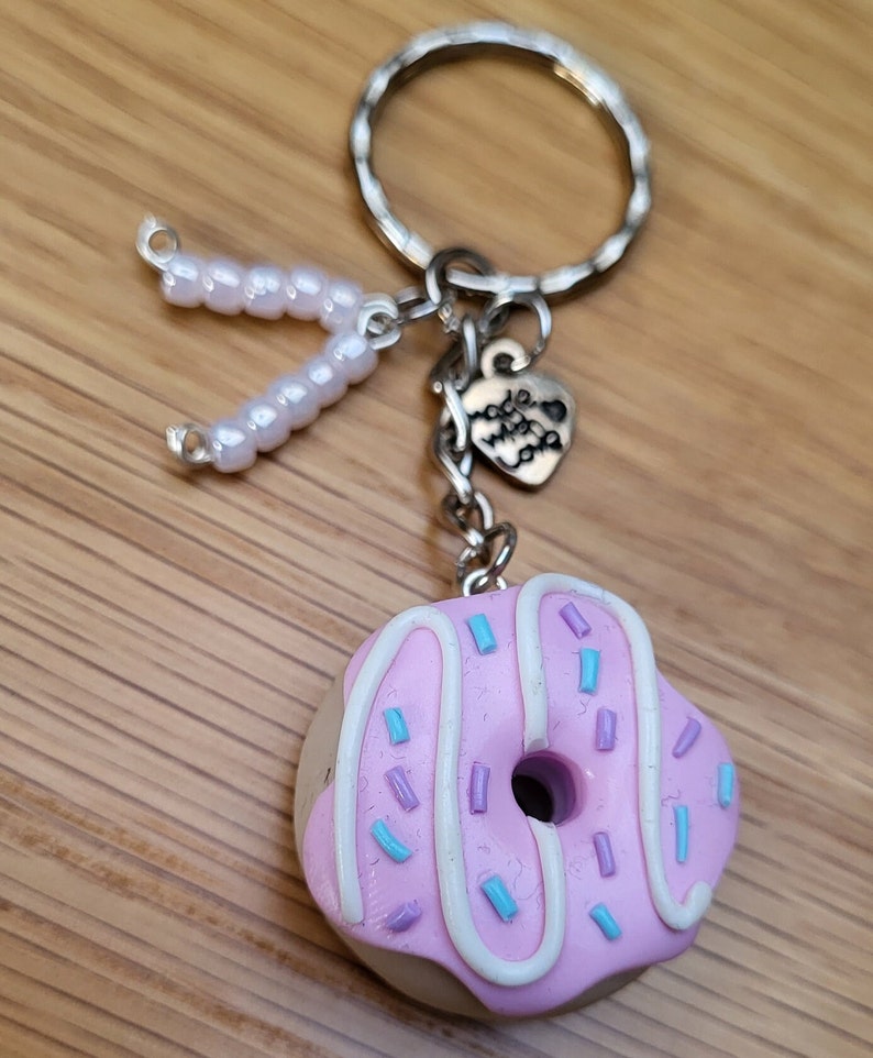 Polymer Clay Donut Keyring - Etsy