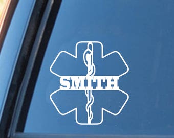 Star of Life W/ Cross Reflective or Matte Vinyl Decal Sticker - Etsy