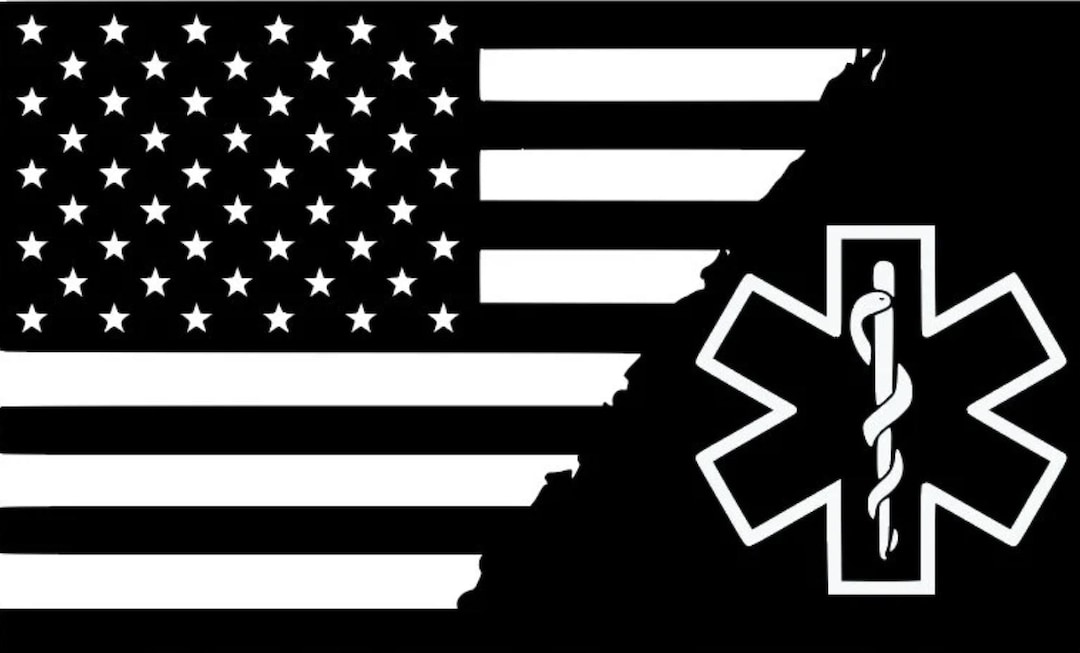 EMS American Flag Decal: Star of Life, Paramedic Gift - Etsy