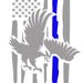 Patriotic Thin Blue Line Decal | American Eagle & Flag Vinyl Sticker ...