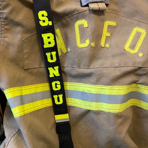 Firefighter Black Reflective Radio Strap Gifts for Firefighters EMS ...