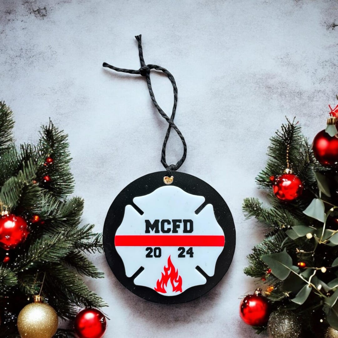Personalized Firefighter Christmas Ornament: Fire Station Gift - Etsy