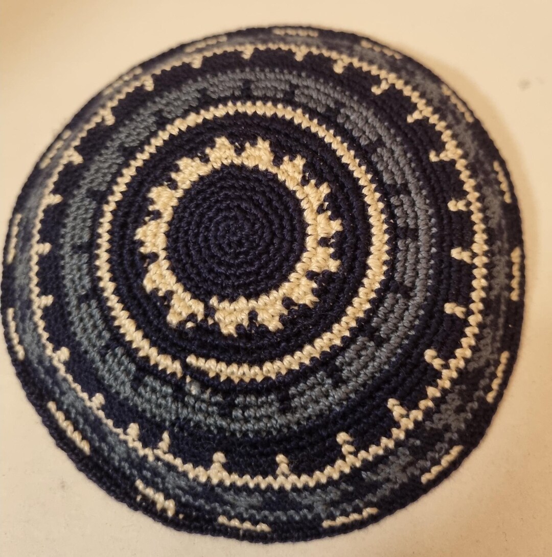 Handmade Kippah: DMC Crochet Yamakah, Jewish Kipa (14cm) - Etsy
