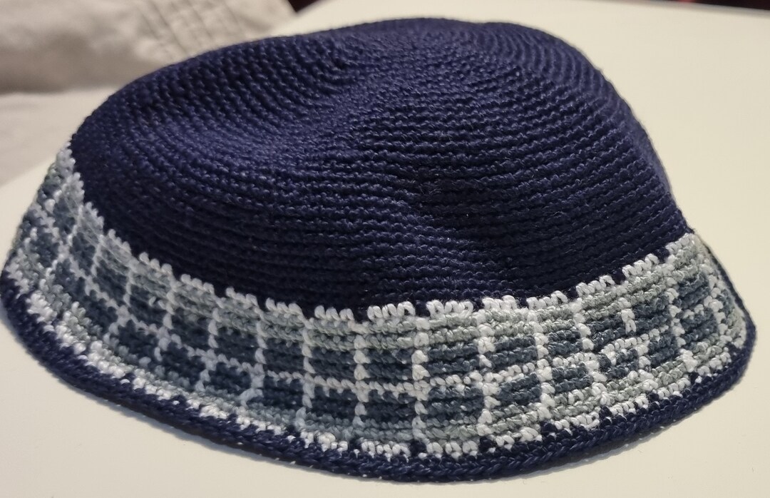 Kippah 20cm Knitted Thin Thread Jewish Cap Jerusalem Amazing Yarmulke ...
