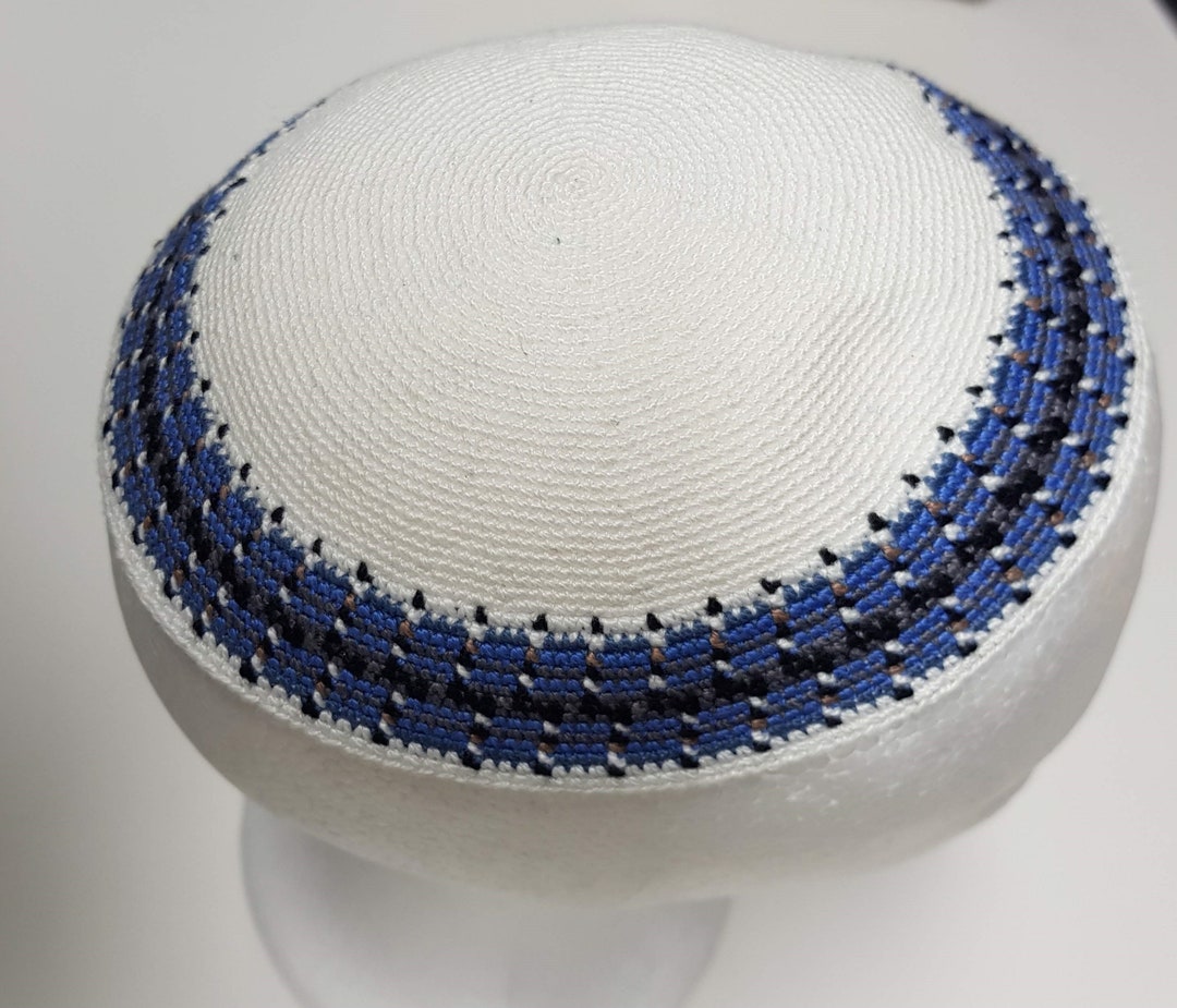 17 Cm Jewish Kipa Hand Knitted Yamakah Kippot Juif Judaica Crochet ...