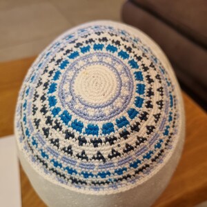 Hand Knit Kippah, Super Patterns Design, Jewish Yamakah (14cm) - Etsy