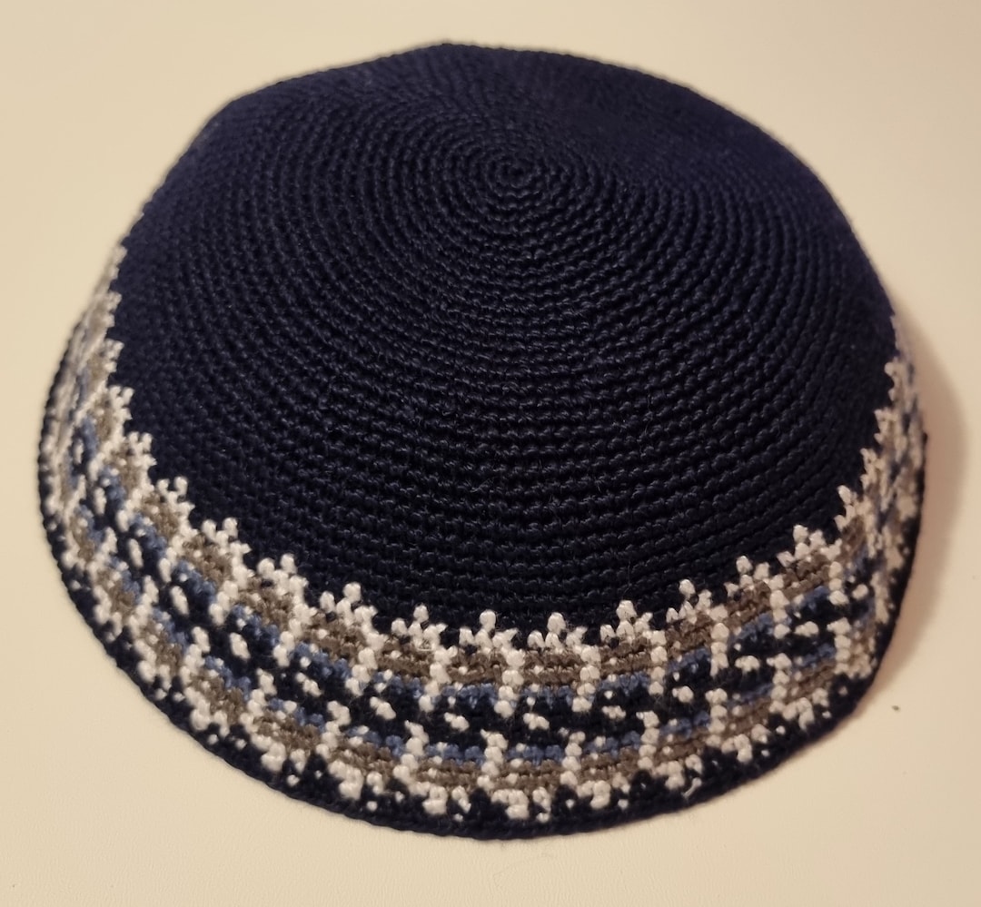 White Kippah 22cm Cap From Jerusalem EXCELLENT Quality Yarmulke ...