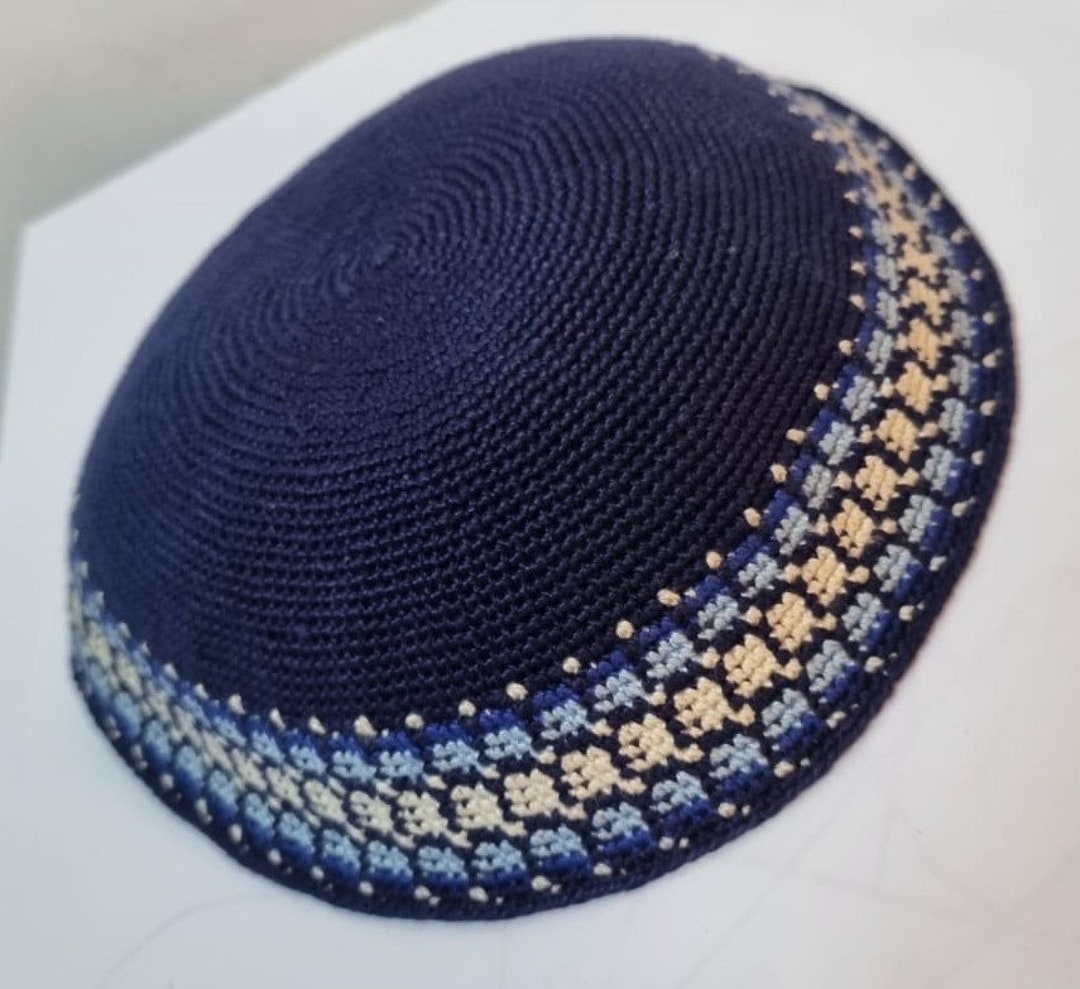 Kippah 18cm Jewish Head Covering From Jerusalem Kipa Hand Knit Yamaka ...