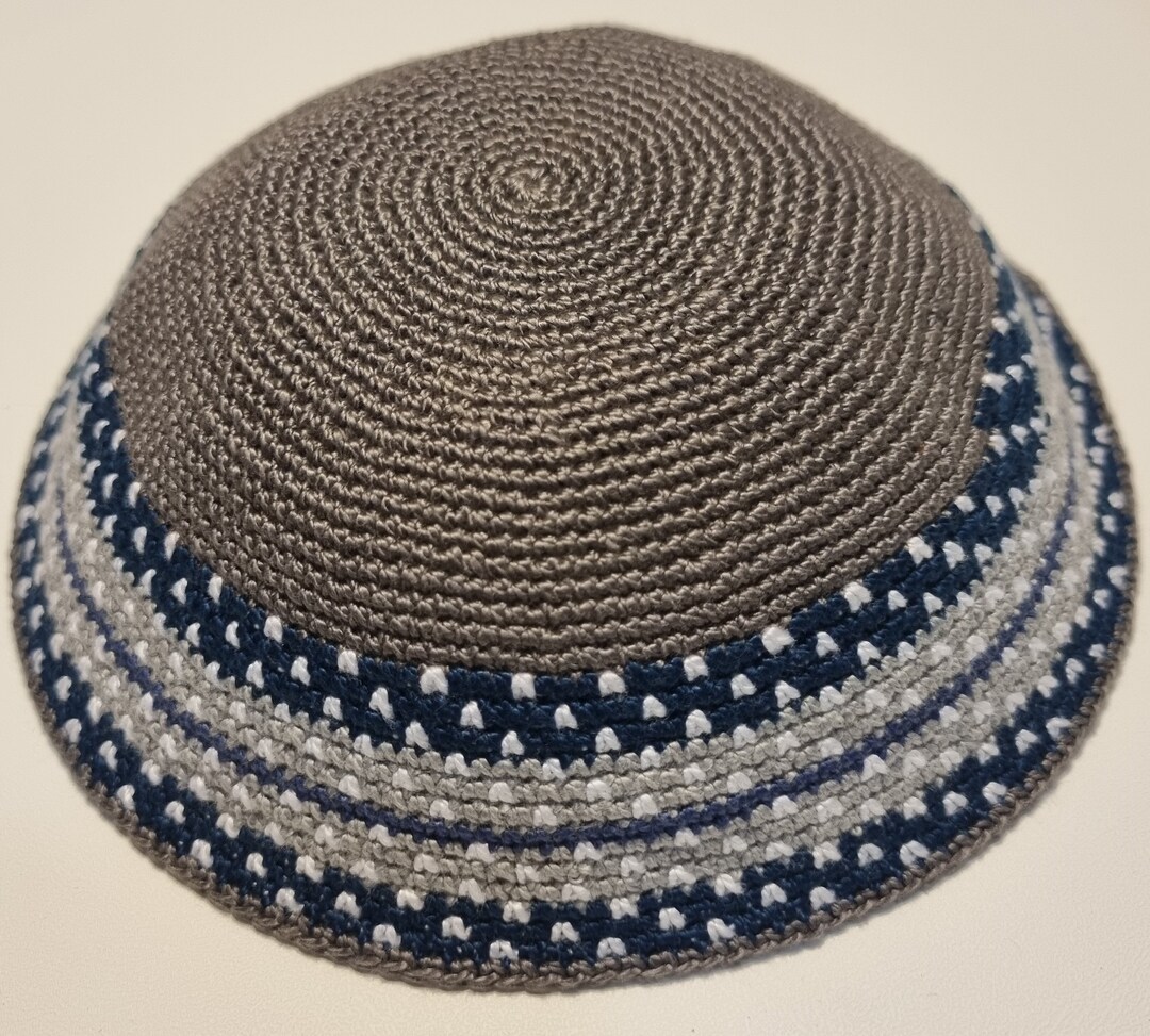 Kippah 18cmyamulke for Wedding Jewish Kipa Hand Knit Yamaka Kippot DMC ...