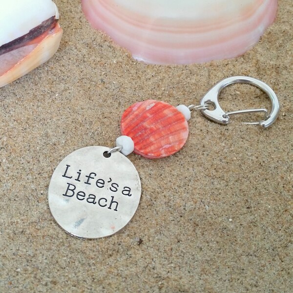 Sea Shell Keychain - Etsy