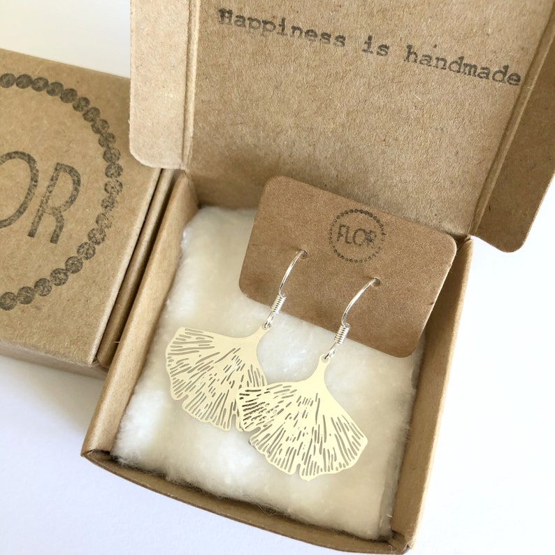 Ginkgo Leaf Earrings - Earrings With Ginkgo Biloba Leaf Charms - Etsy