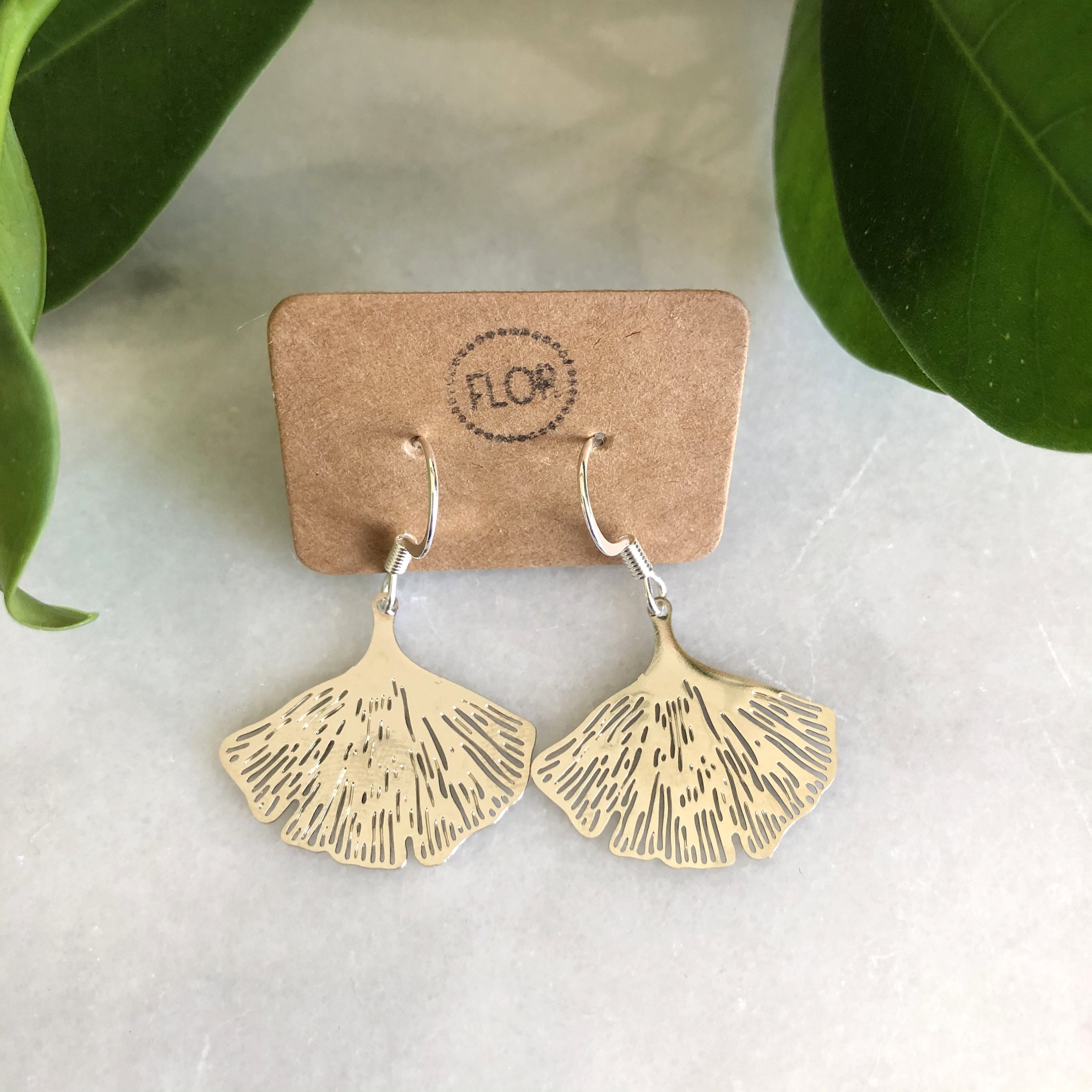 Ginkgo Leaf Earrings - Earrings With Ginkgo Biloba Leaf Charms - Etsy
