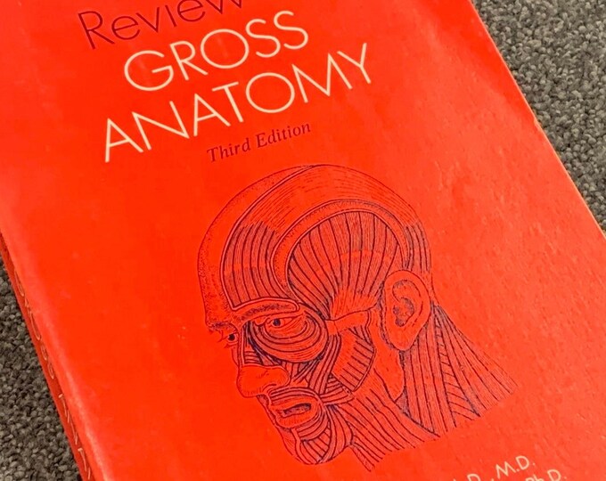 Vintage Review of Gross Anatomy Third Edition Softcover Textbook 1975 ...