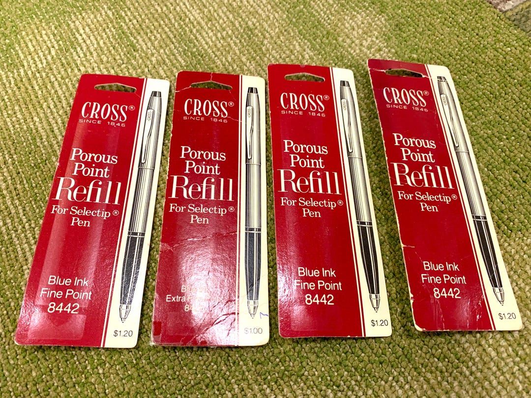 Vintage Cross Porous Point Refill for Selectip Pen 8442 Blue Ink Fine ...