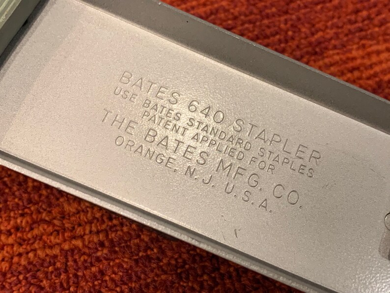 Vintage Bates 640 Stapler Late 1960s Office Stapler New Jersey - Etsy