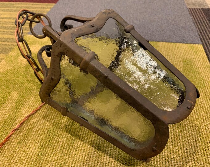 Antique Ornate Light Fixture Hand Made Wrought Iron Victorian Lantern ...