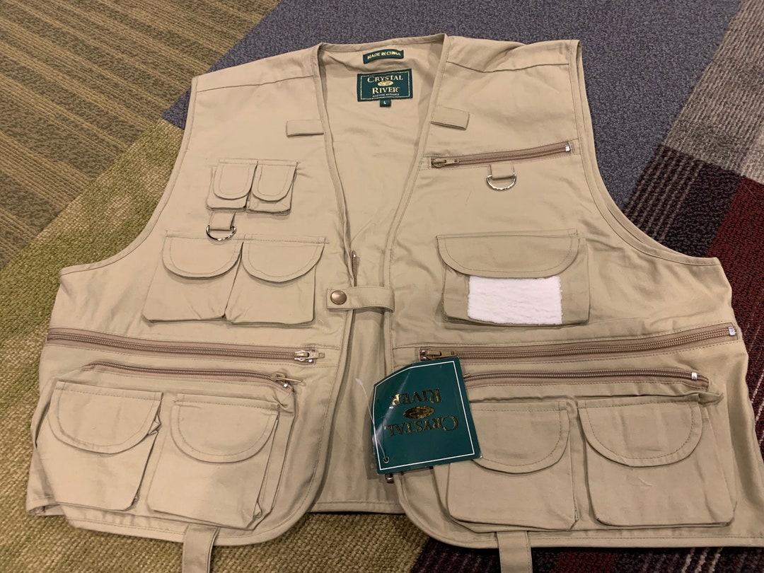 Master Crystal River Fishing Vest Angler Clothing Size = LARGE New ...
