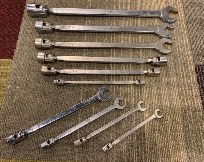 Vintage MAC Tools Combination Swivel Socket Open End Wrench Lot CLF ...