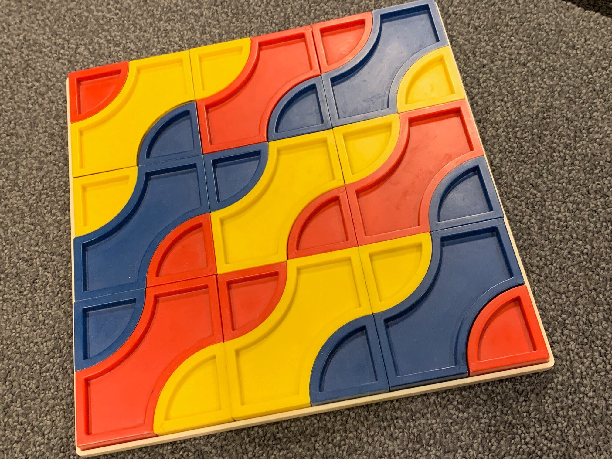 Vintage Creative Plaything Pattern Puzzle Game 1970s Primary Colors ...
