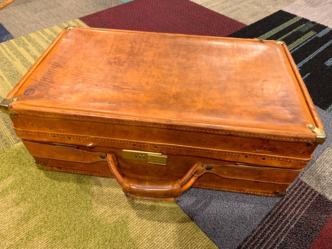 Vintage Hartmann Suitcase Belted Leather 21 X 12 X 7.5 Mid Century ...