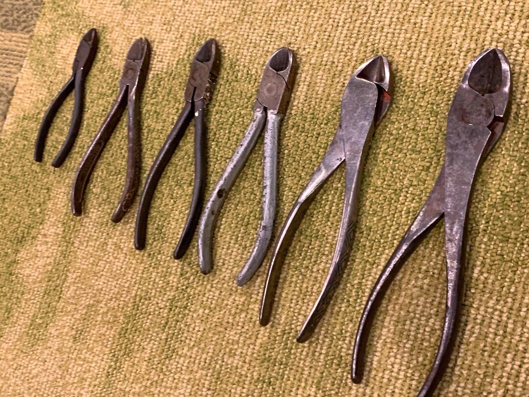 Vintage Diagonal Cutters Pliers Lot 1940s to 1970s USA Made Hand Tools ...