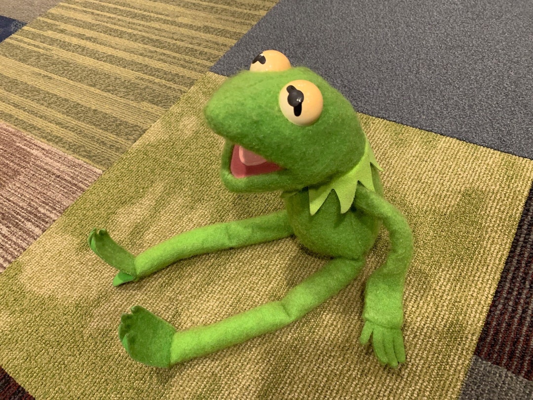 Vintage Kermit the Frog Jim Henson Muppet Doll Plush 1976 Sesame Street ...