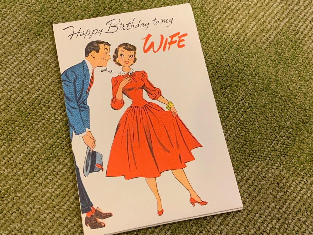 Mid Century Pop-up Happy Birthday Wife Card by Norcross New York 1958 ...