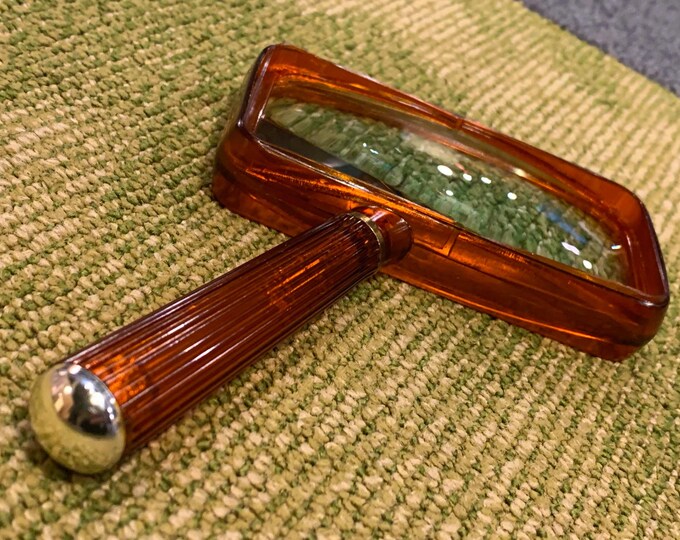 Mid Century Angled Handheld Magnifying Glass Reader - Etsy