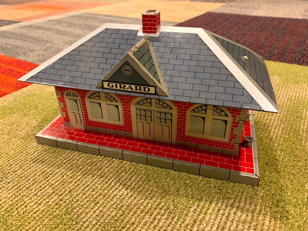 Vintage Marx Girard Tin Litho Train Station Model Railroad Tin Toys - Etsy