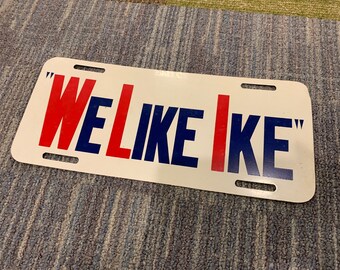 I Like Ike License Plate - Etsy