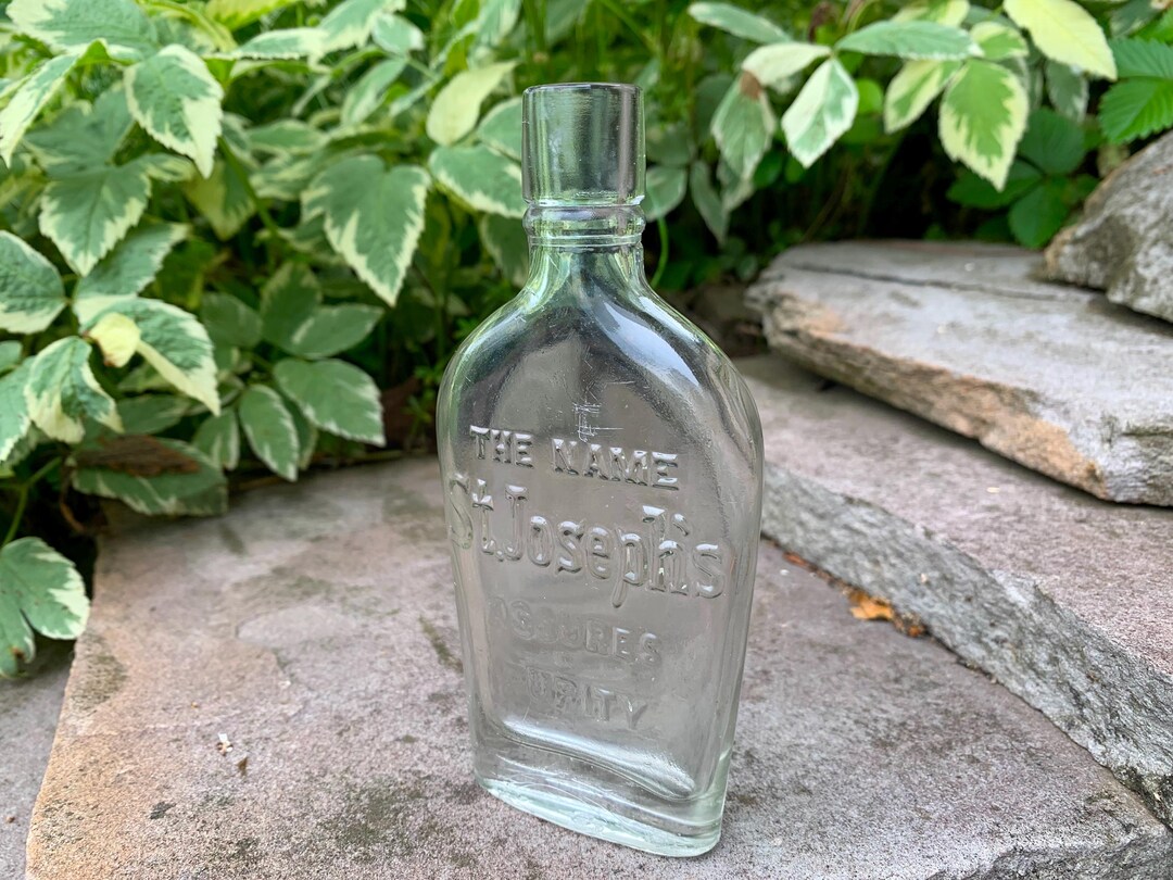 Antique St. Joseph's Assures Purity Bottle Apothecary Glass - Etsy