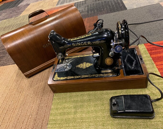 Vintage Singer Sewing Machine Portable Wood Case With Key BZ 15-8 - Etsy