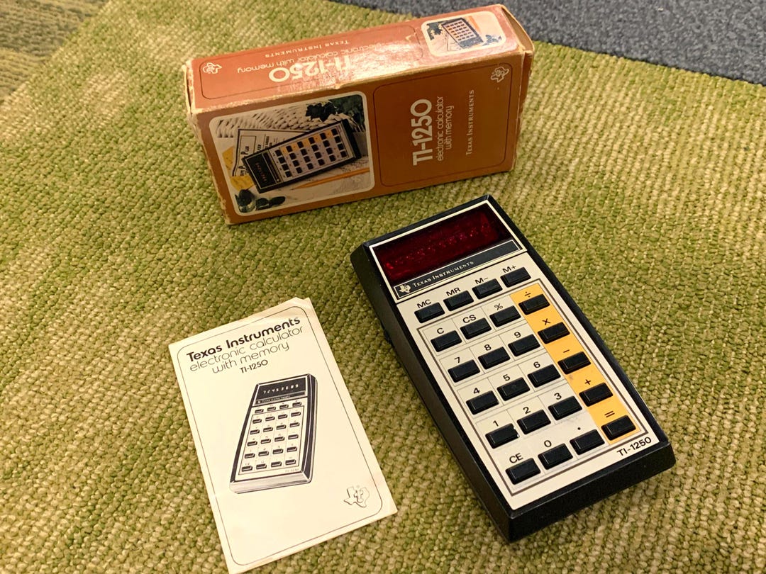 Vintage Texas Instruments TI-1250 Calculator Red LED Display 1970s - Etsy