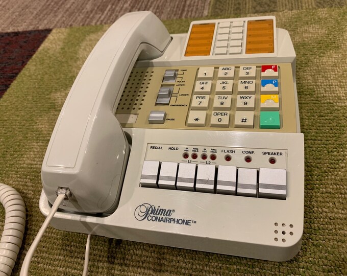 Vintage Prima Conairphone Telephone 1980s Business Push Button Handset ...