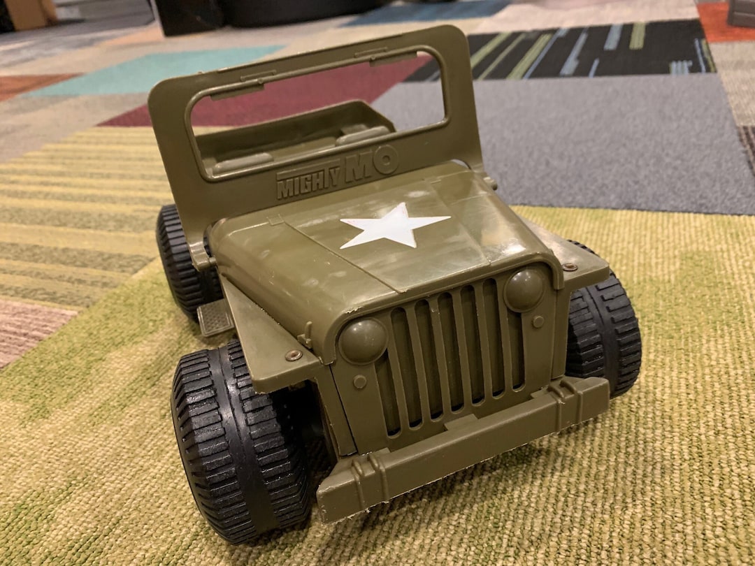 Vintage Mighty Mo Friction Army Jeep 1973 by Ideal Toys - Etsy