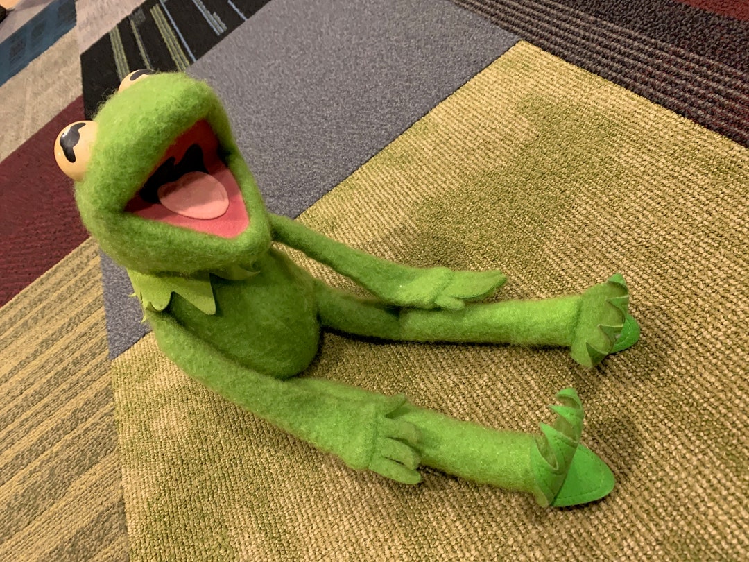 Vintage Kermit the Frog Jim Henson Muppet Doll Plush 1976 Sesame Street ...